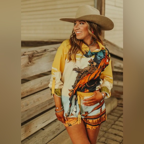 Shorts | Nwt Hey Cowboy Matching Set | Poshmark